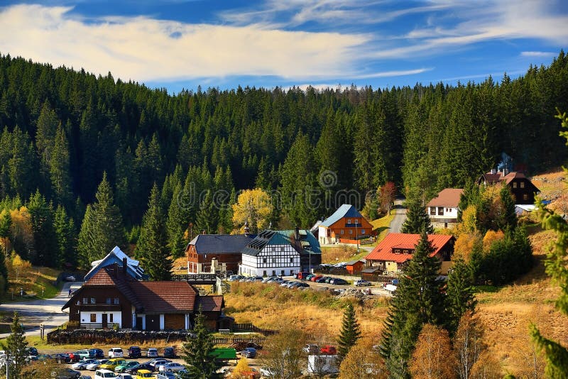 Panorama, Modrava, Sumava, Boemerwald, Czech Republic Stock Photo ...