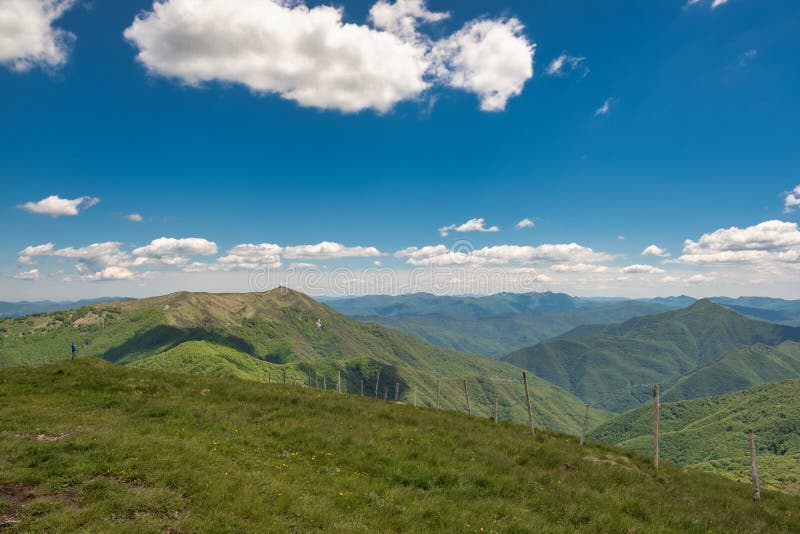 Panorama from Monte Chiappo Peak. Color Image Stock Photo - Image of ...