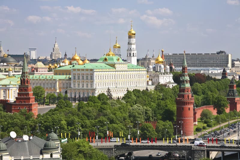 Panorama of Moscow Kremlin, View from Above Editorial Stock Image ...