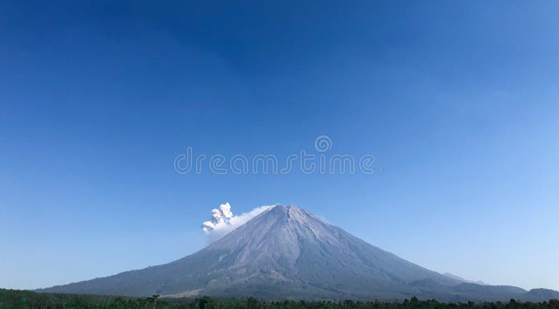 Panorama of Mount Semeru, Lumajang, East Java, Indonesia Stock Photo ...