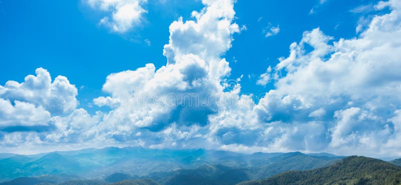 Panorama Mountain Complex Sky and Clouds Stock Photo - Image of ...