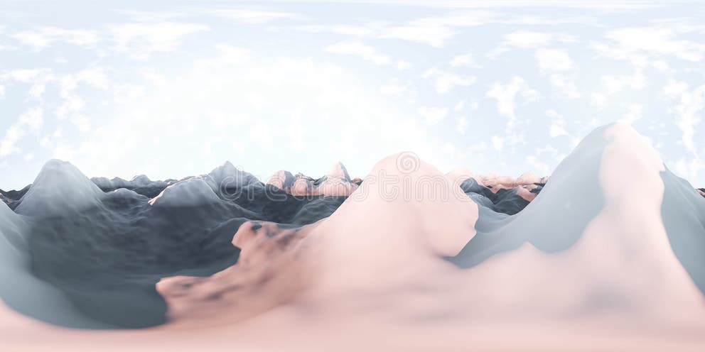 Panorama of Mountains 360 Degree Equi Rectangular Hdr Style 3d Render ...
