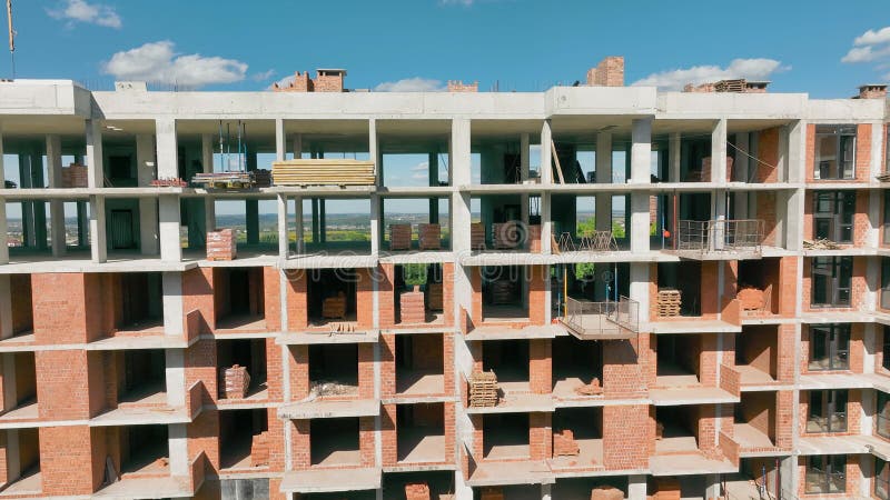 Panorama of a Multi-storey Building Made of a Monolith Under ...