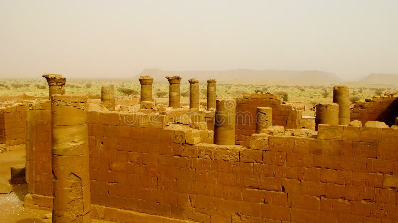 Panorama of Meroe Pyramids in the Desert Sudan, Stock Photo - Image of ...