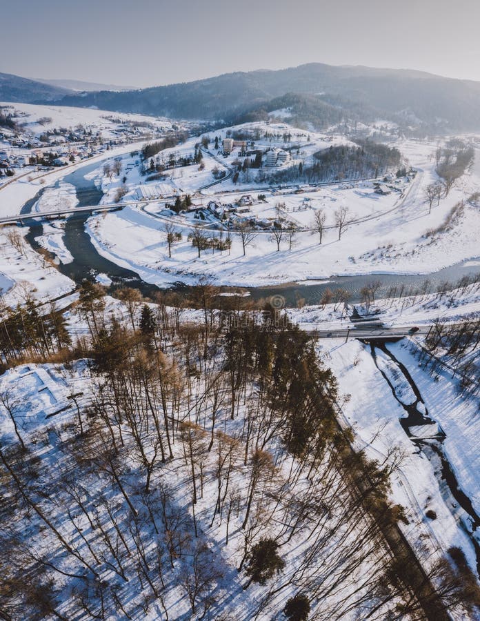 Panorama of Muszyna stock image. Image of eastern, lesser - 215073797