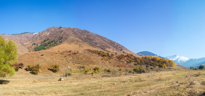 Panorama of the Nature of the Kaskelen Gorge Stock Photo - Image of ...