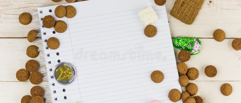 Notepad and Traditional Dutch Candy Stock Photo - Image of food, feast ...