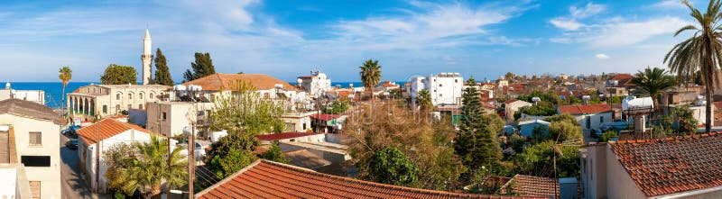 Panorama of Old Town. Rooftop View. Larnaca. Cyprus Stock Image - Image ...