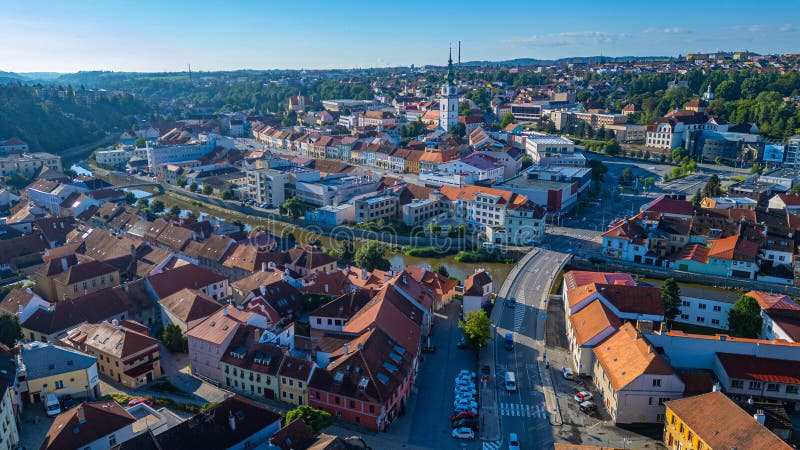 Panorama of Old Town of Trebic in Czech Republic Stock Image - Image of ...