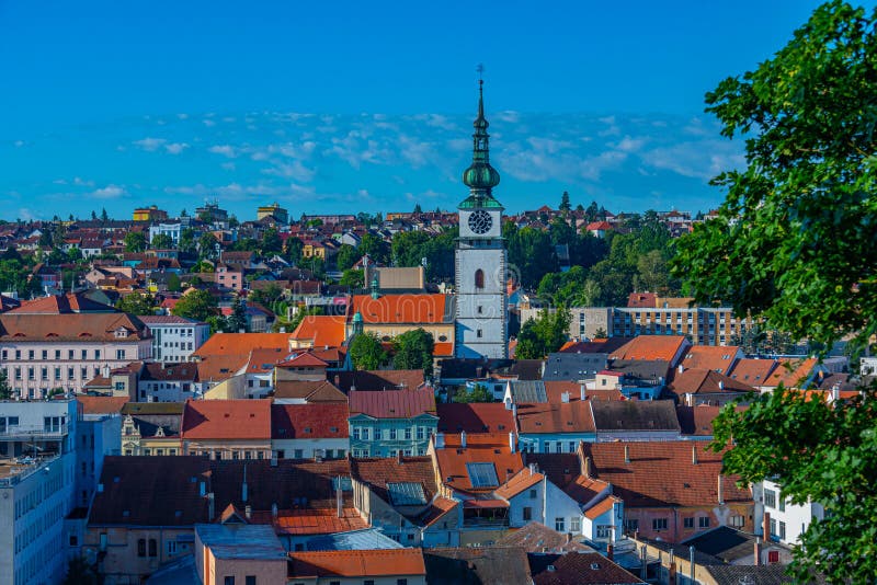 Panorama of Old Town of Trebic in Czech Republic Stock Image - Image of ...