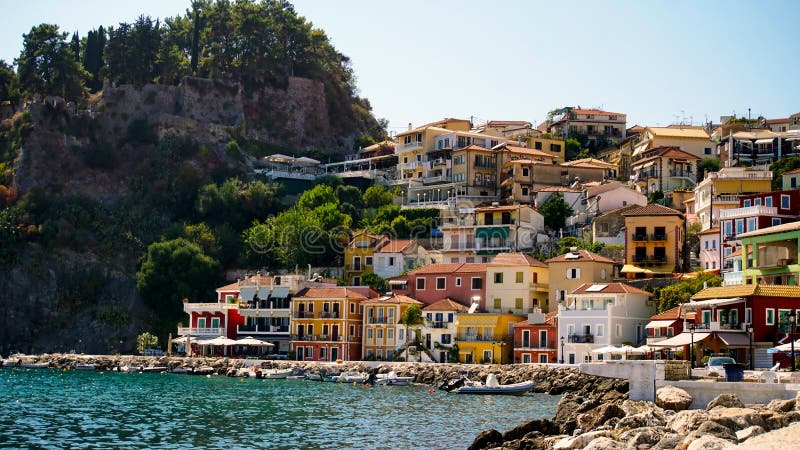 Parga Town and Port in Greece. Ionian Stock Photo - Image of greece ...