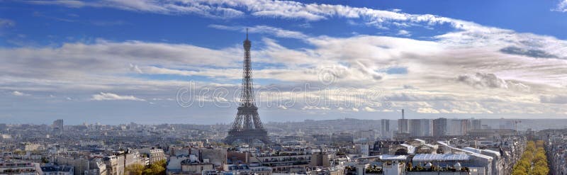 Panorama of Paris. stock image. Image of paris, city - 28077967