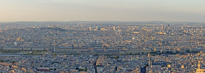 Panorama Paris stock image. Image of landmarks, sightseeing - 56313339