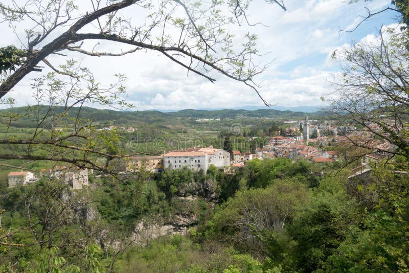 Panorama of the Pazin Castle Stock Image - Image of gorge, view: 173941573