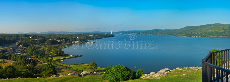 Panorama Peekskill NY Di Hudson River Fotografia Stock - Immagine di ...