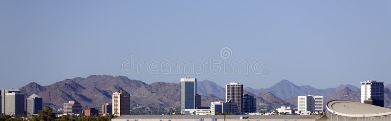 Panorama of Phoenix, AZ stock image. Image of downtown - 13950993