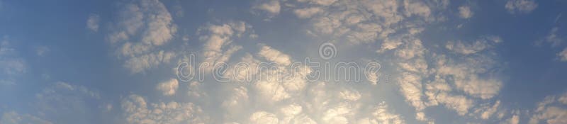 Panorama Photo of Blue Sky with Smooth Cloud Stock Photo - Image of ...