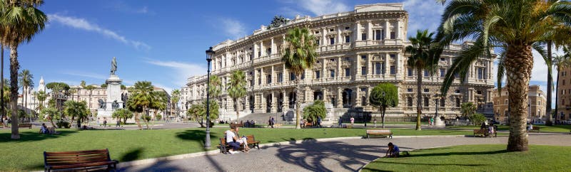 Panorama of Piazza Cavour, Rome Editorial Stock Photo - Image of ...
