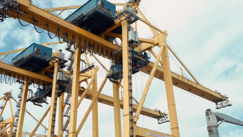 Loading Containers on a Ship Stock Video - Video of load, logistics ...