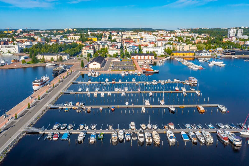 Panorama of the Port of Kuopio, Finland Stock Photo - Image of marina ...