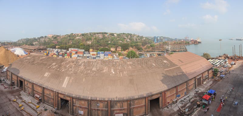 Panorama of the Port of Mormugao Editorial Photography - Image of ...