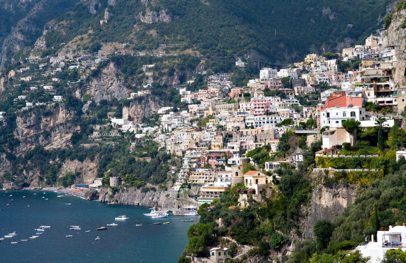 Panorama of Positano, Campania, Italy Stock Photo - Image of amalfitana ...