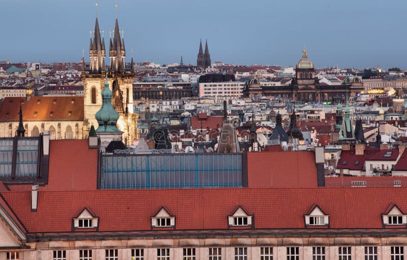 Panorama of Prague, stock photo. Image of czech, capital - 48410406