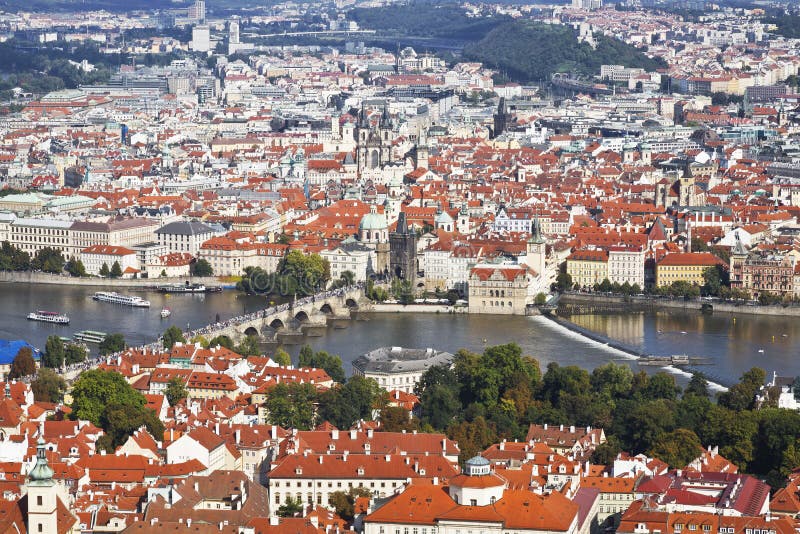 Panorama of Prague stock photo. Image of architecture - 45517172