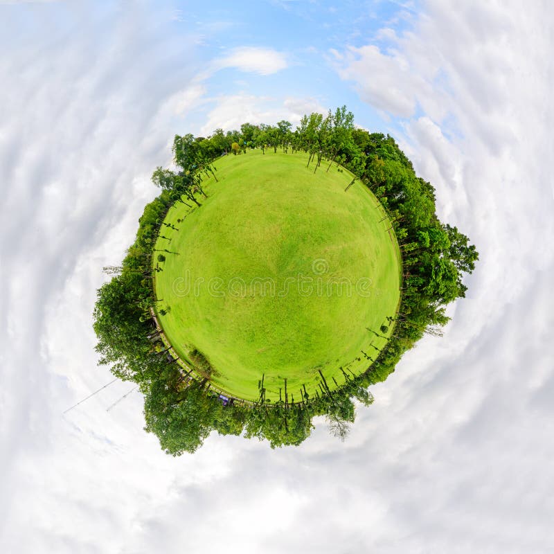 360 Panorama of Public Park Stock Image - Image of landscape, green ...