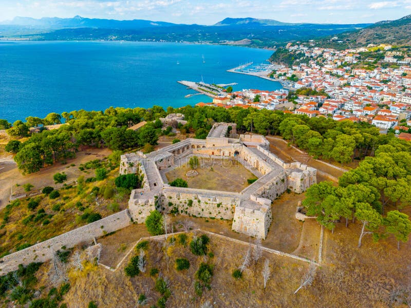Panorama of Pylos Castle in Greece Stock Photo - Image of venetian ...
