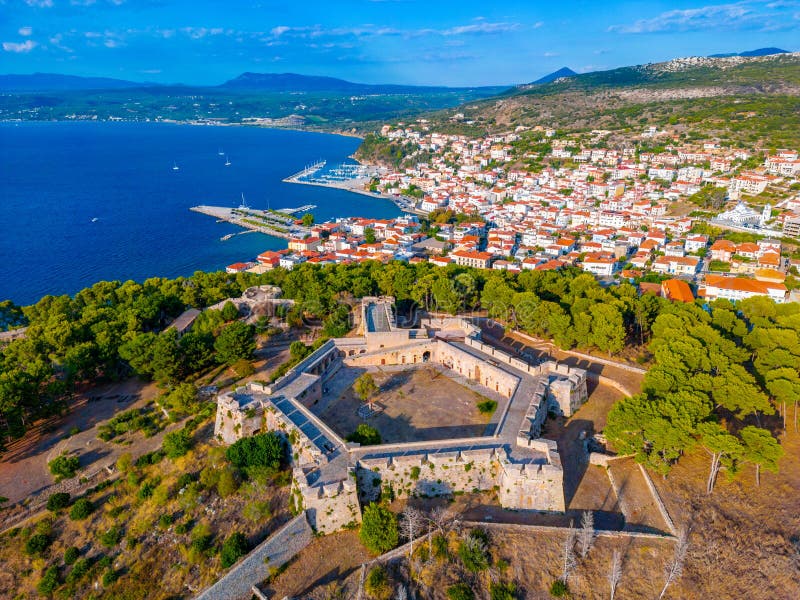 Panorama of Pylos Castle in Greece Stock Photo - Image of pilos ...