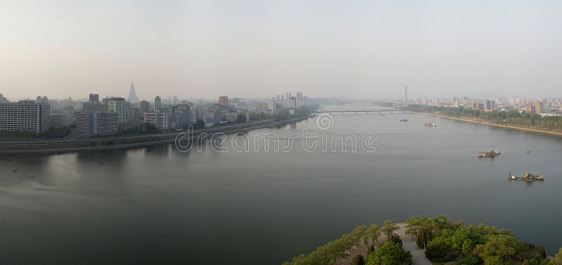 Panorama of Pyongyang stock photo. Image of dprk, korean - 42436324