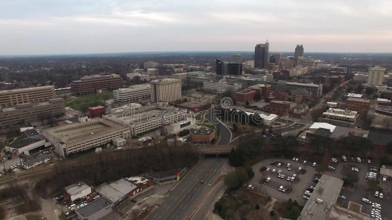Panorama Raleigh NC Skyline at Sunset Stock Video - Video of downtown ...