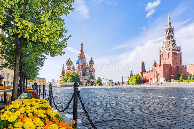 Panorama of Red Square in Moscow Stock Photo - Image of ancient, city ...