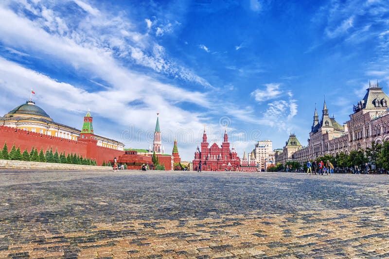 Panorama of Red Square in Moscow Editorial Photography - Image of ...