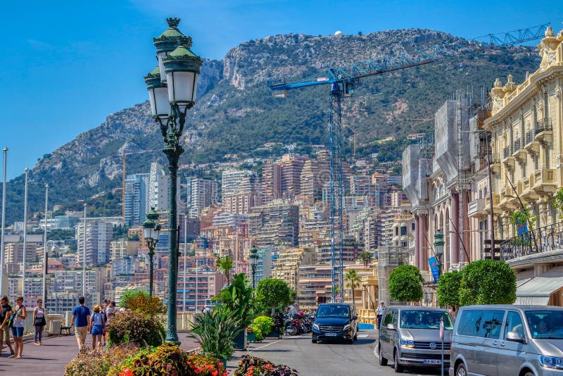 Panorama of a Residential Area in Monaco Editorial Stock Image - Image ...