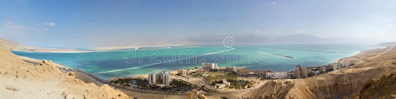 Panorama of Resort on Dead Sea Stock Photo - Image of blue, route: 31265360