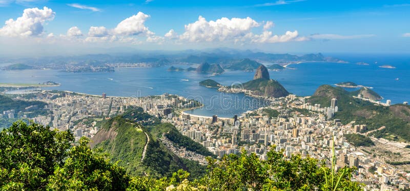 Panorama in Rio De Janeiro, Brazil Stock Image - Image of view ...