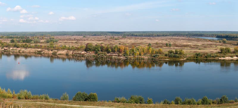 Panorama of a river stock photo. Image of seasonal, perspective - 60012288
