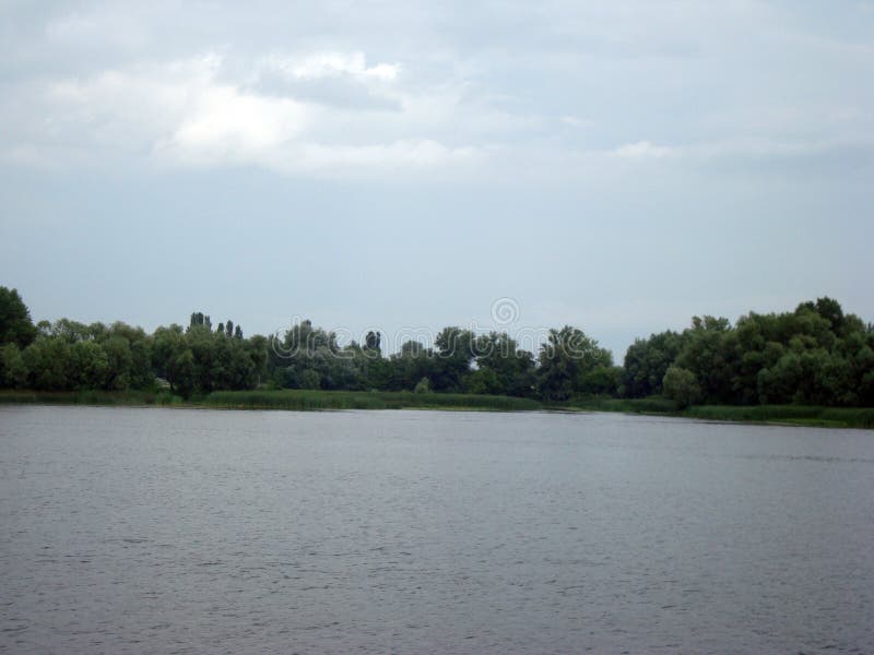 Panorama of the River Bank View Stock Image - Image of latvia, river ...