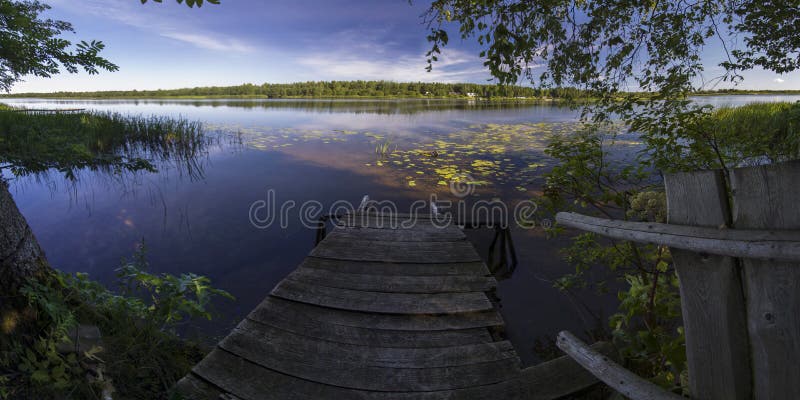 Panorama of the River in the Lower Reaches. Stock Photo - Image of ...
