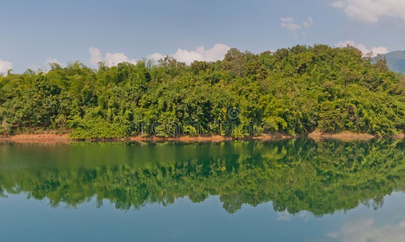 Panorama River and Mountain View Stock Photo - Image of horizon ...