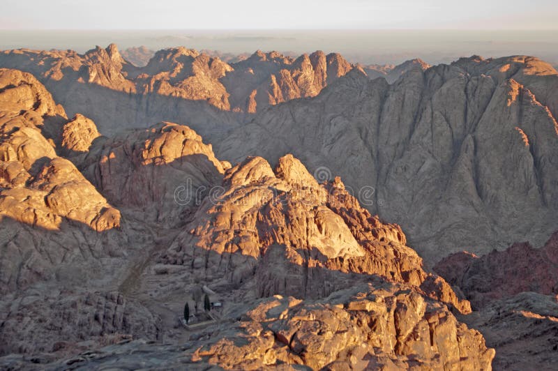 Panorama Rocks of Holy Ground Mount Sinai Stock Photo - Image of land ...