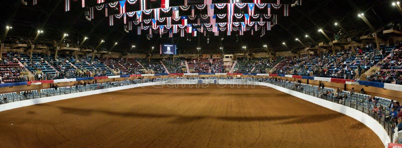 Panorama- rodeo för arena redaktionell arkivbild. Bild av västra - 18580987