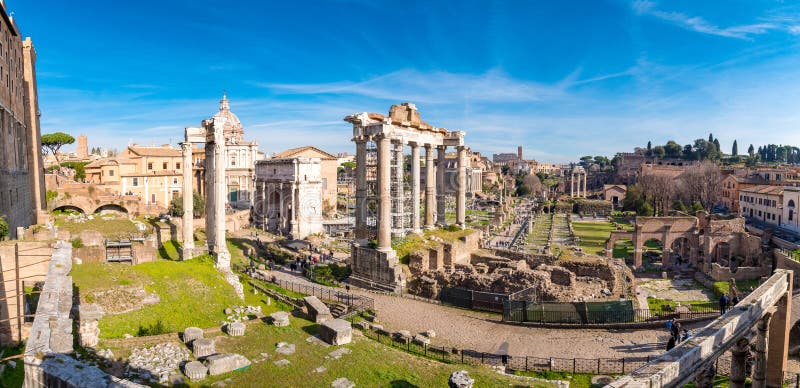 Panorama of the Roman Forum in Rome, Italy Stock Photo - Image of ...