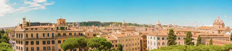 Panorama of Rome, Italy stock photo. Image of italy, view - 46817442