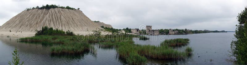 Panorama of Rummu Quarry in Estonia Stock Image - Image of rummu ...
