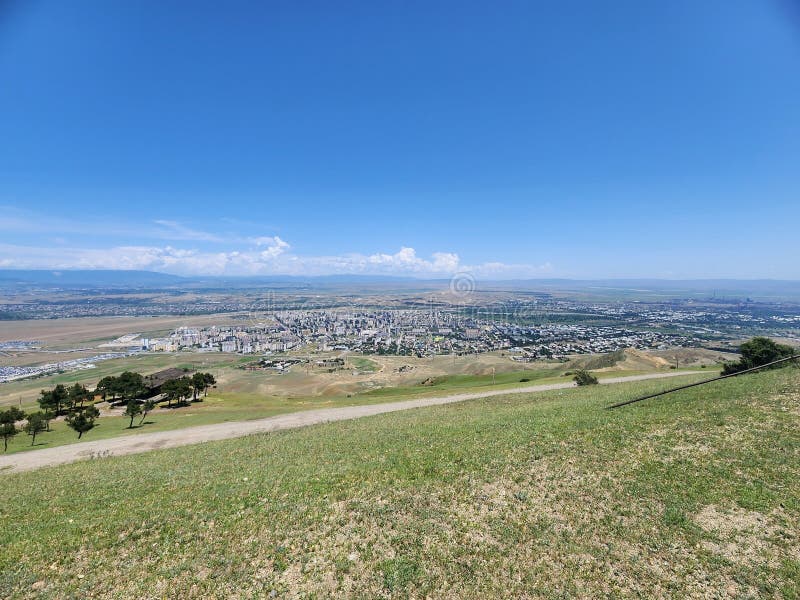 Panorama of Rustavi - a Grassy Hillside, Georgia Stock Photo - Image of ...
