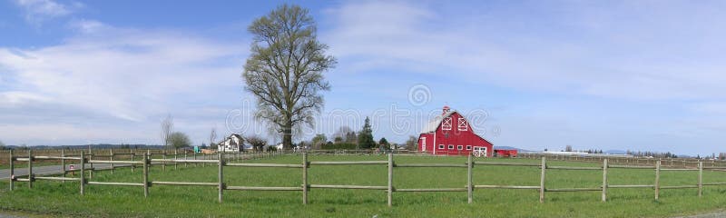 Panorama Rustic Barn stock photo. Image of green, artistic - 672084