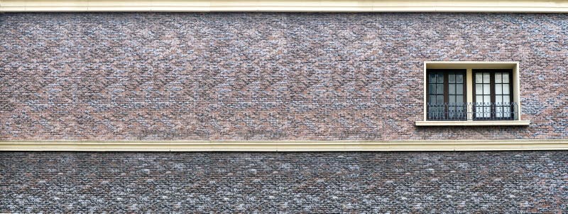 Panorama of Sand Stone Brick Wall Window Stock Photo - Image of house ...